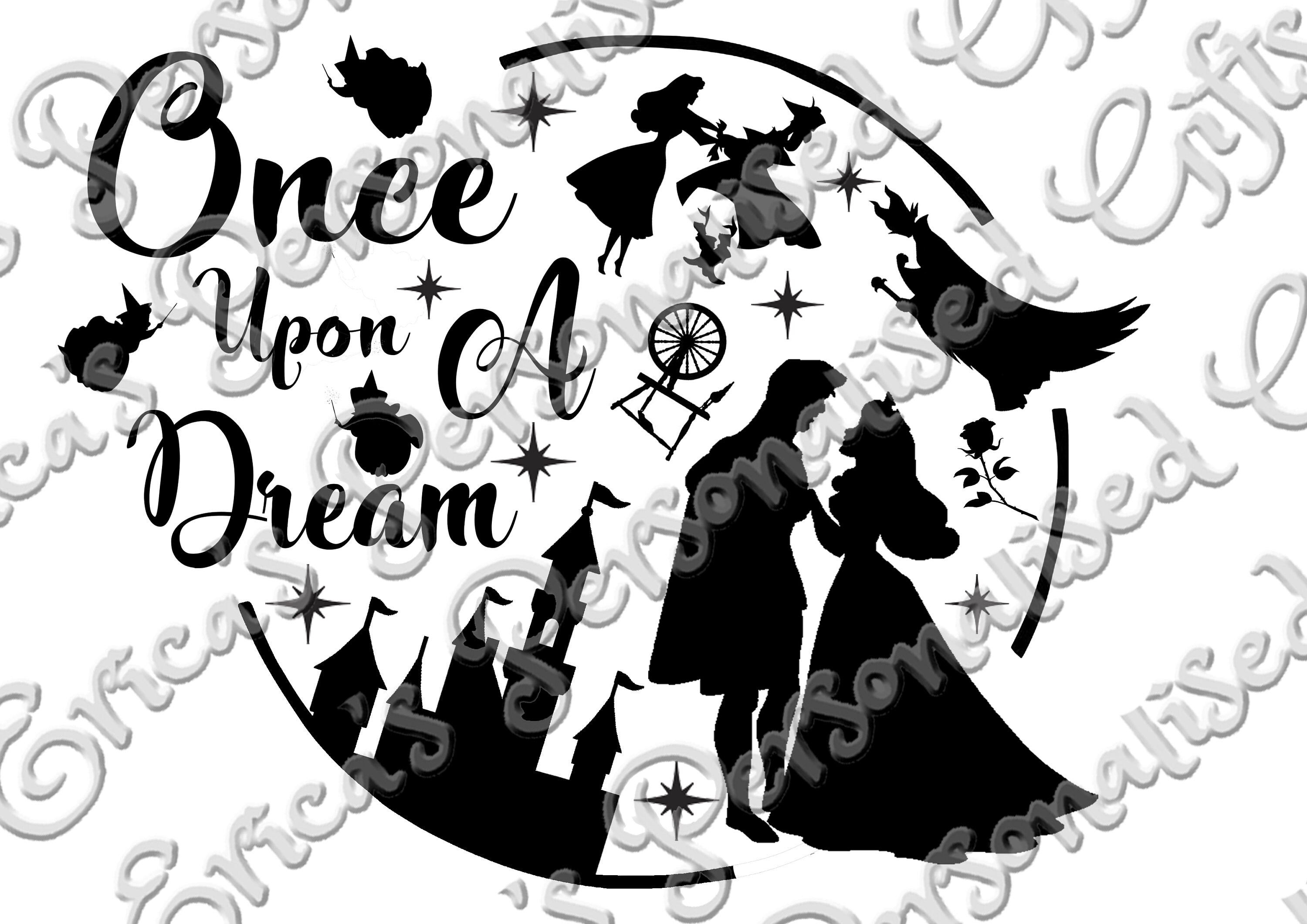 Sleeping Beauty Once Upon A Dream Template for Vinyl/crafts digital ...