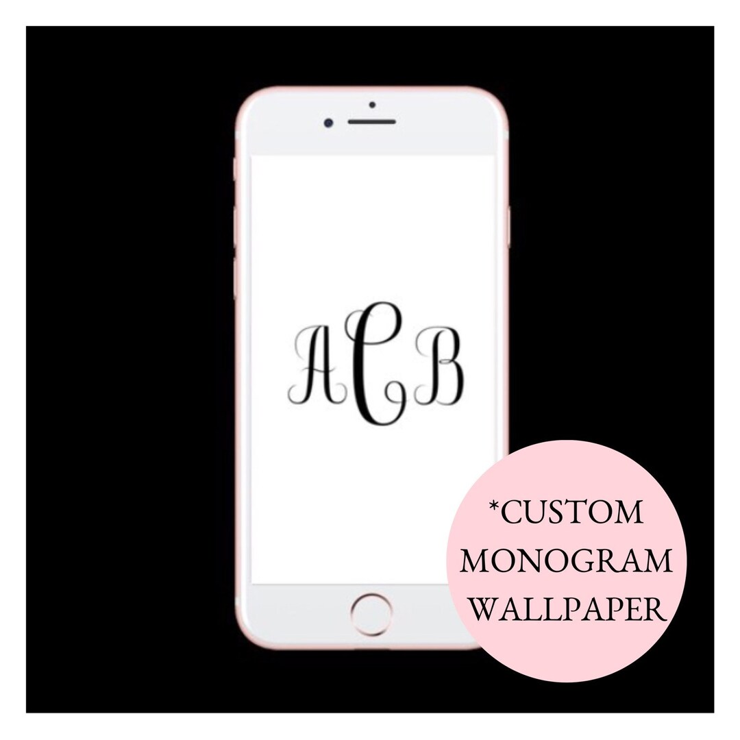 Custom Monogram iPhone Wallpaper - Etsy