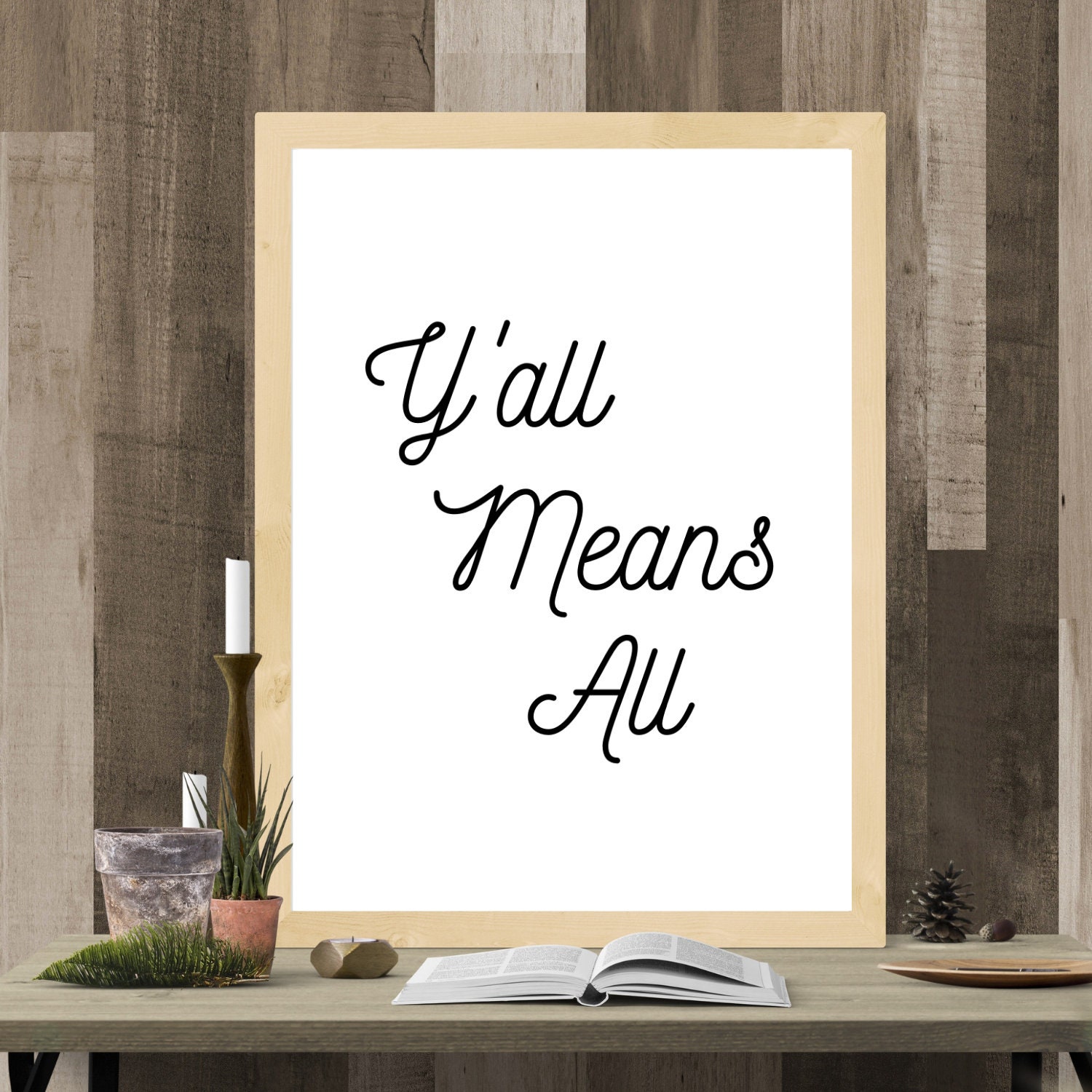 Y'all Means All Digital Print | Inclusive Printable Gallery Art - Etsy