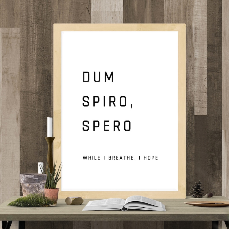 Dum Spiro,spero Digital Print | While I Breathe, I Hope Printable | SC ...