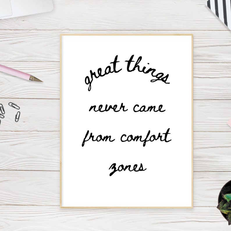 Comfort Zones Printable Motivation Digital Print - Etsy