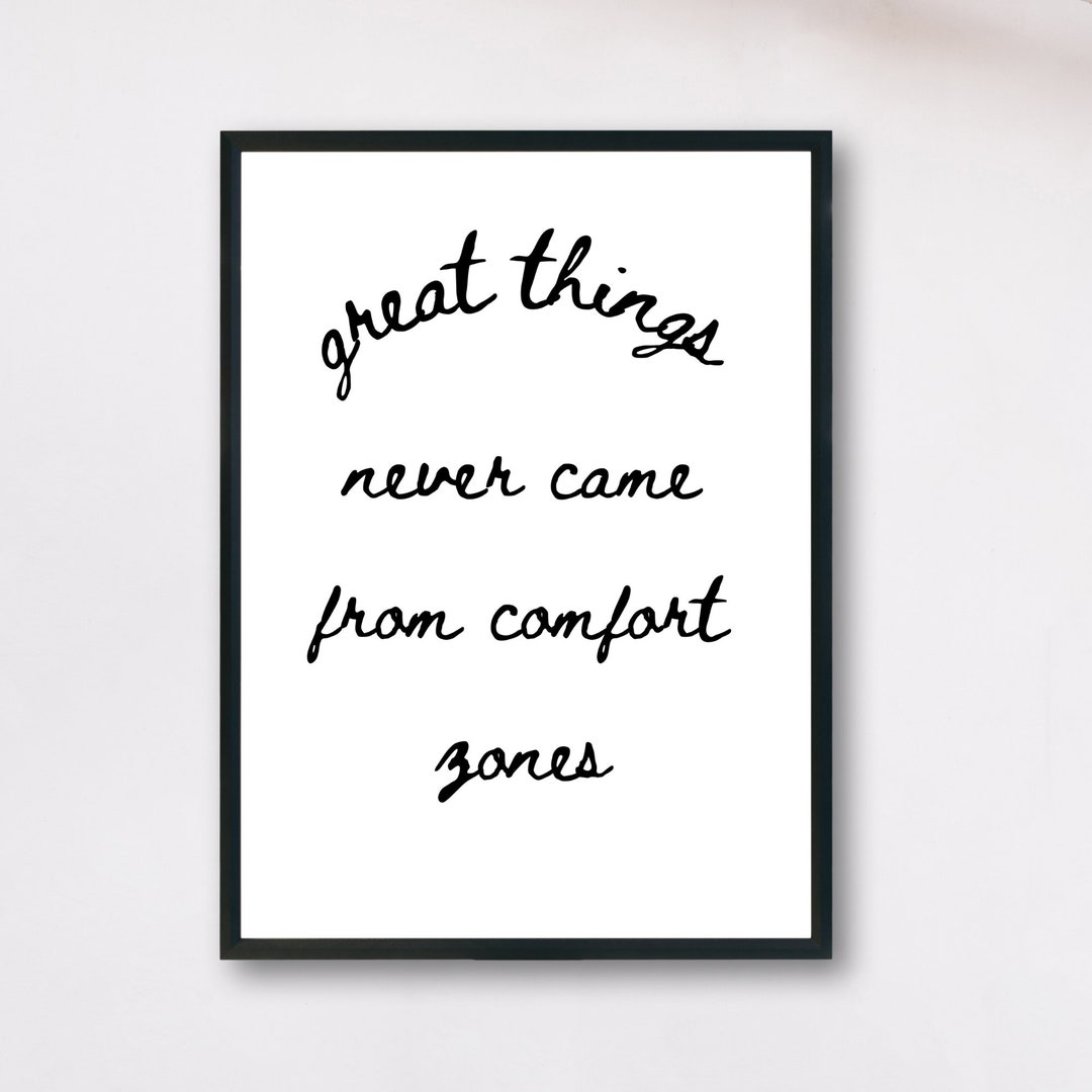 Comfort Zones Printable Motivation Digital Print - Etsy