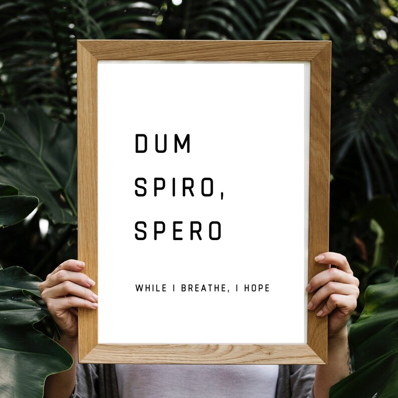 Dum Spiro,spero Digital Print | While I Breathe I Hope Printable | SC ...
