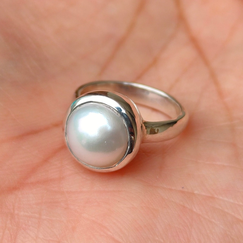 Pure Moon Stone Ring - Etsy