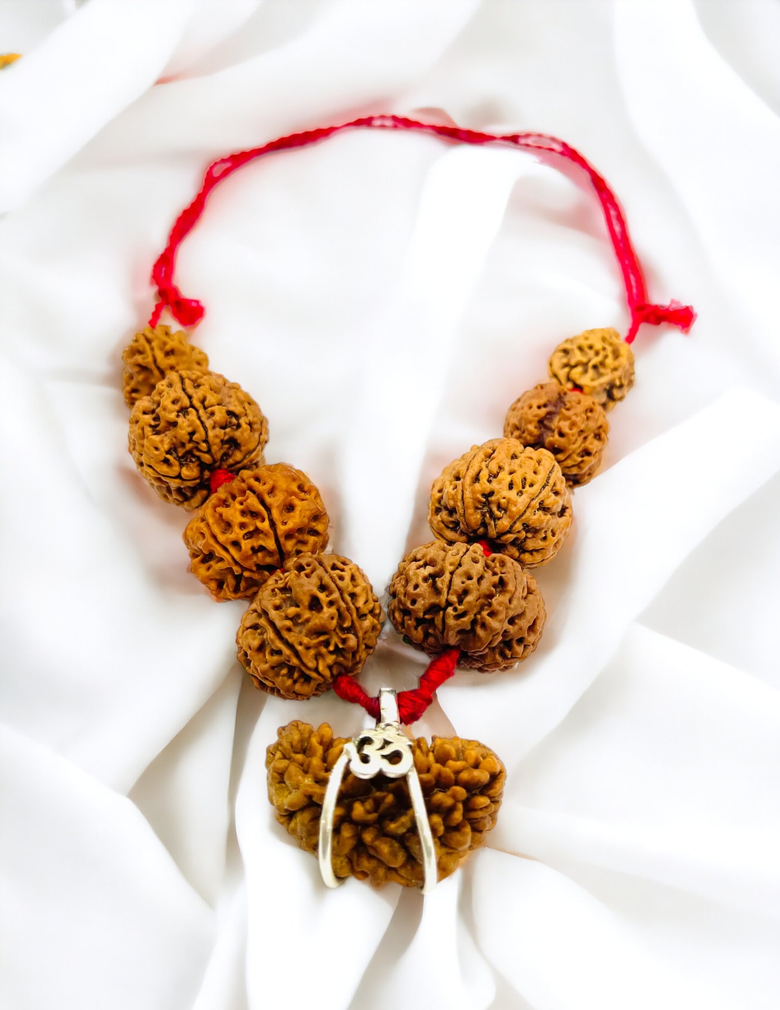 1, 2, 3, 4, 5, 6, 7, 8 & 9 Mukhi Rudraksha Silver Necklace | Nav Graha ...