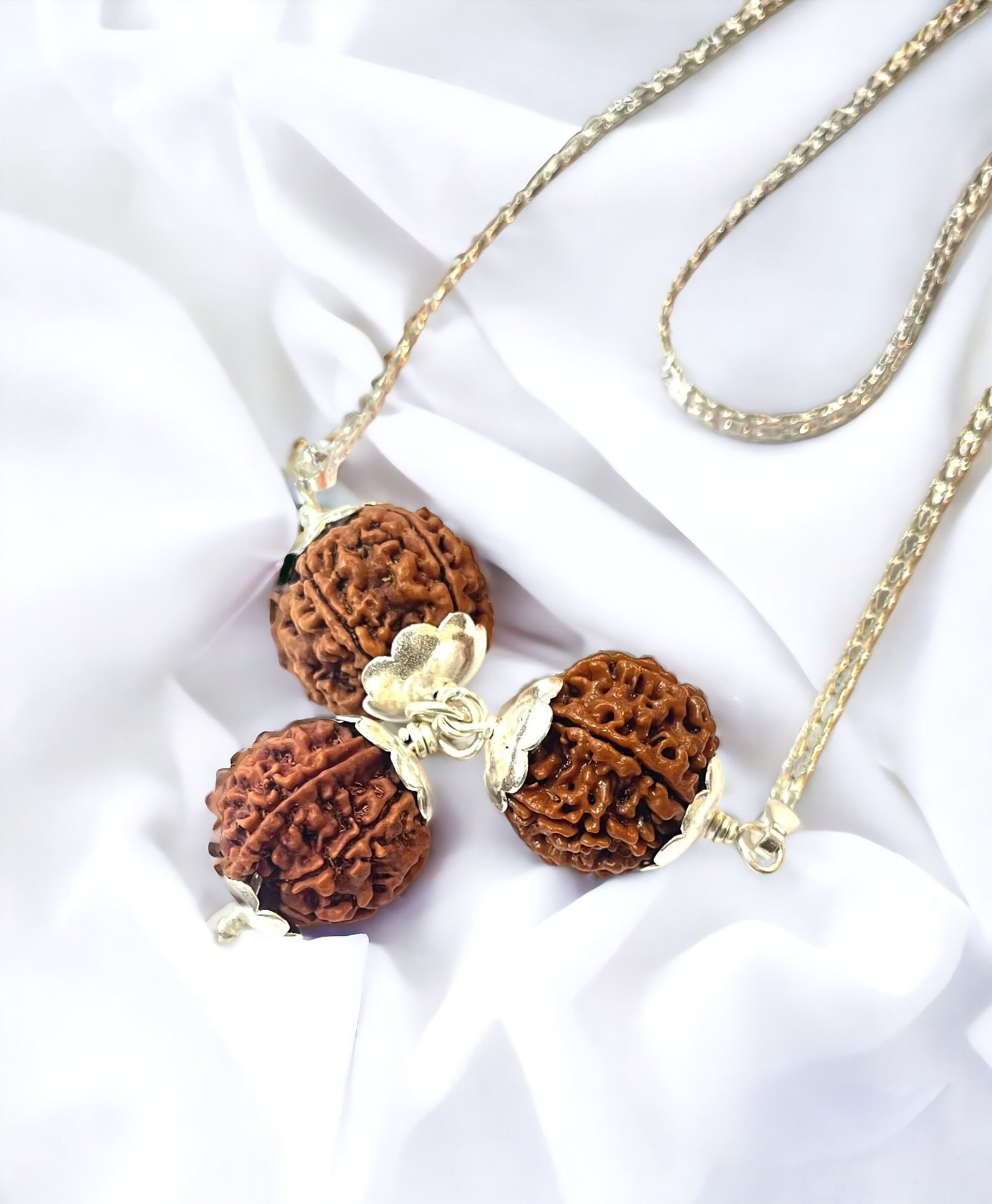 5, 7 & Ganesha Mukhi Rudraksha Silver Necklace | Business - Wealth ...