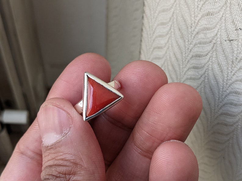 Buy Natural Red Coral Silver Ring Certified Moonga Mangal Dosh Mars ...