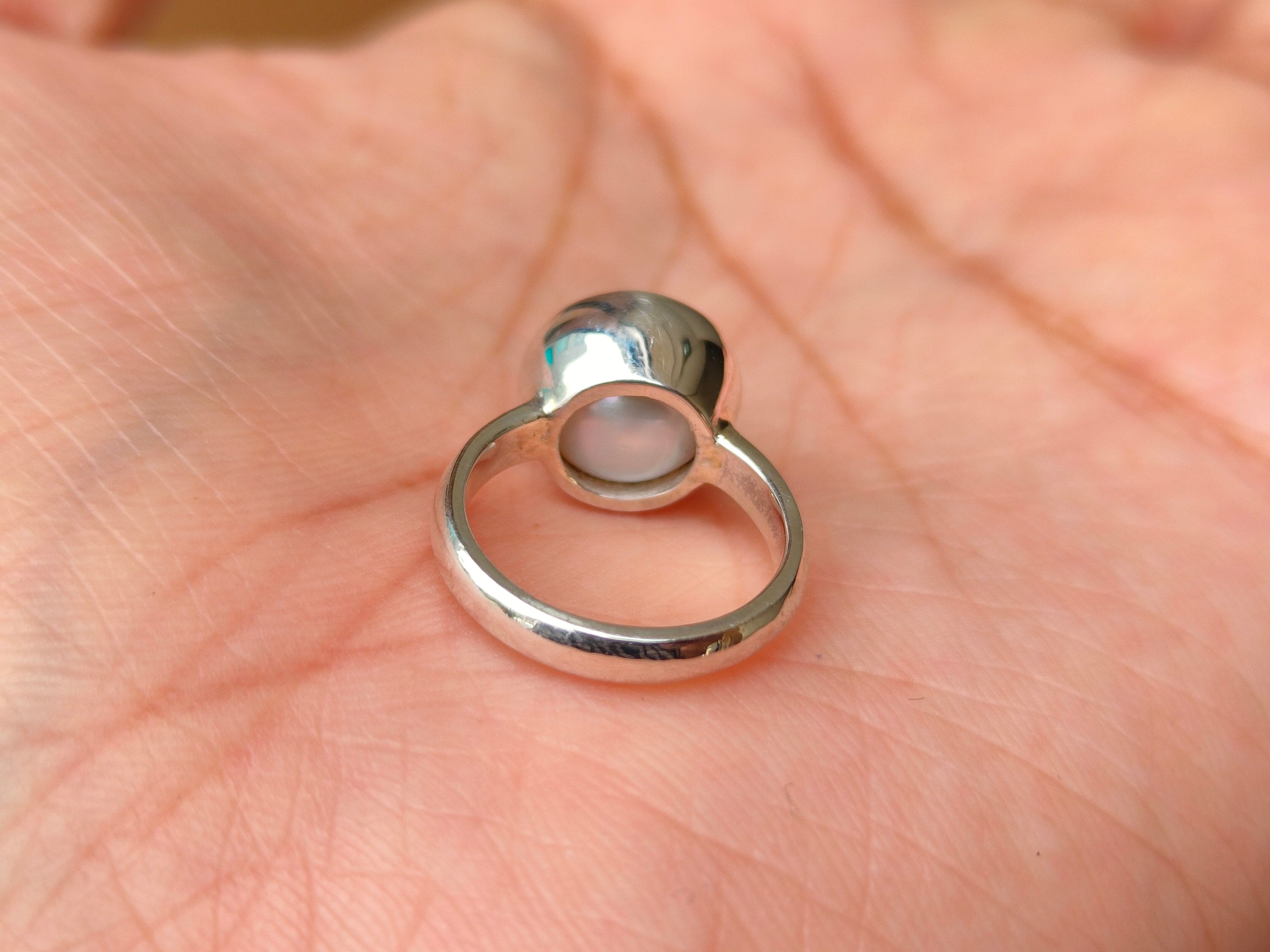 Real South Sea Pearl Handmade Ring | Certified Moti Moon Planet June ...