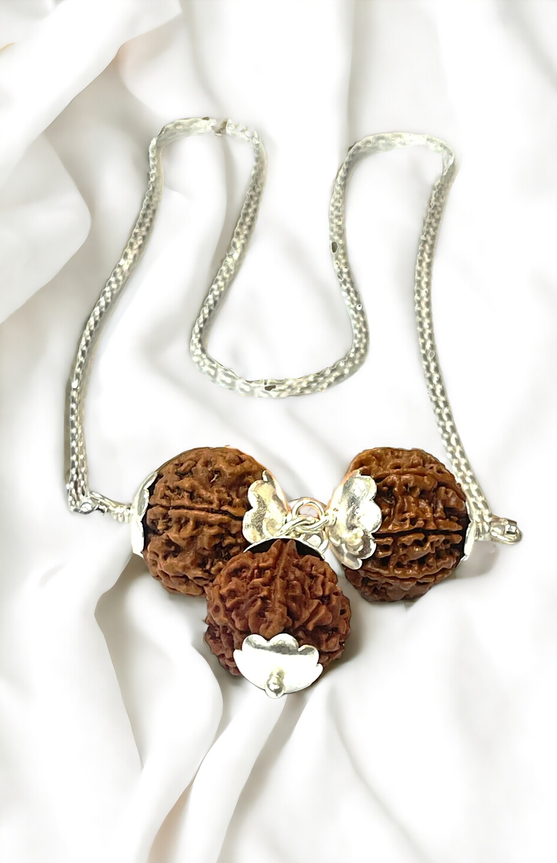 5, 7 & Ganesha Mukhi Rudraksha Silver Necklace | Business - Wealth ...
