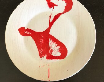 Custom Hand Painted Plates Pair of Plates