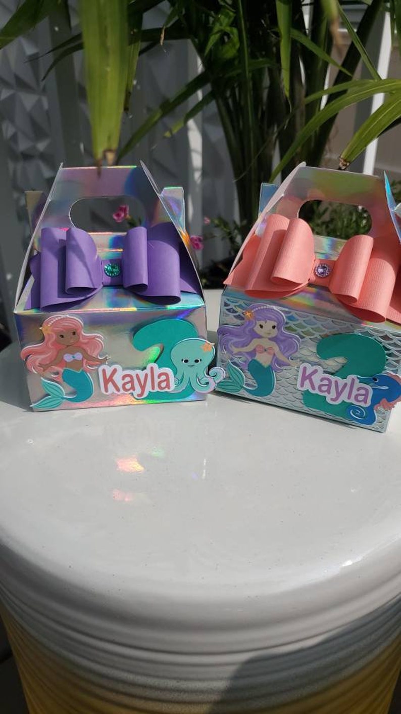 Mermaid Party Favor Box Mermaid Treat Box Mermaid Birthday - Etsy