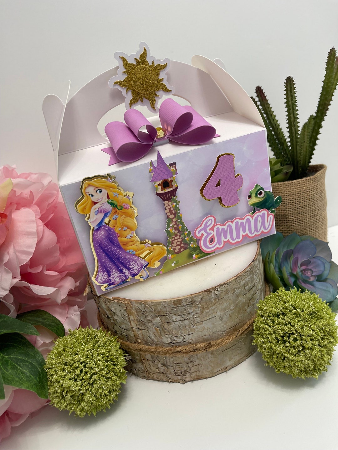 Rapunzel Party Favor Box, Rapunzel Birthday Decorations, Rapunzel Party ...