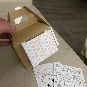 Bunny Activities Box, Bunny Coloring Box, Easter Party Favor Box ...