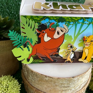 Lion King Party Favor Box, Lion King Birthday Theme, Lion King Birthday ...
