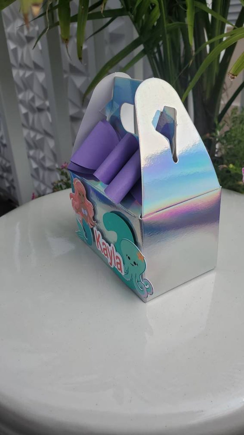 Mermaid Party Favor Box Mermaid Treat Box Mermaid Birthday - Etsy