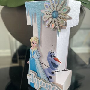 Frozen 3D Letter, Elsa 3D Letter, Frozen Party Supplies, Elsa Party ...