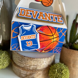 Basketball Party Favor Box, Basketball Treat Box, Basketball Birthday ...