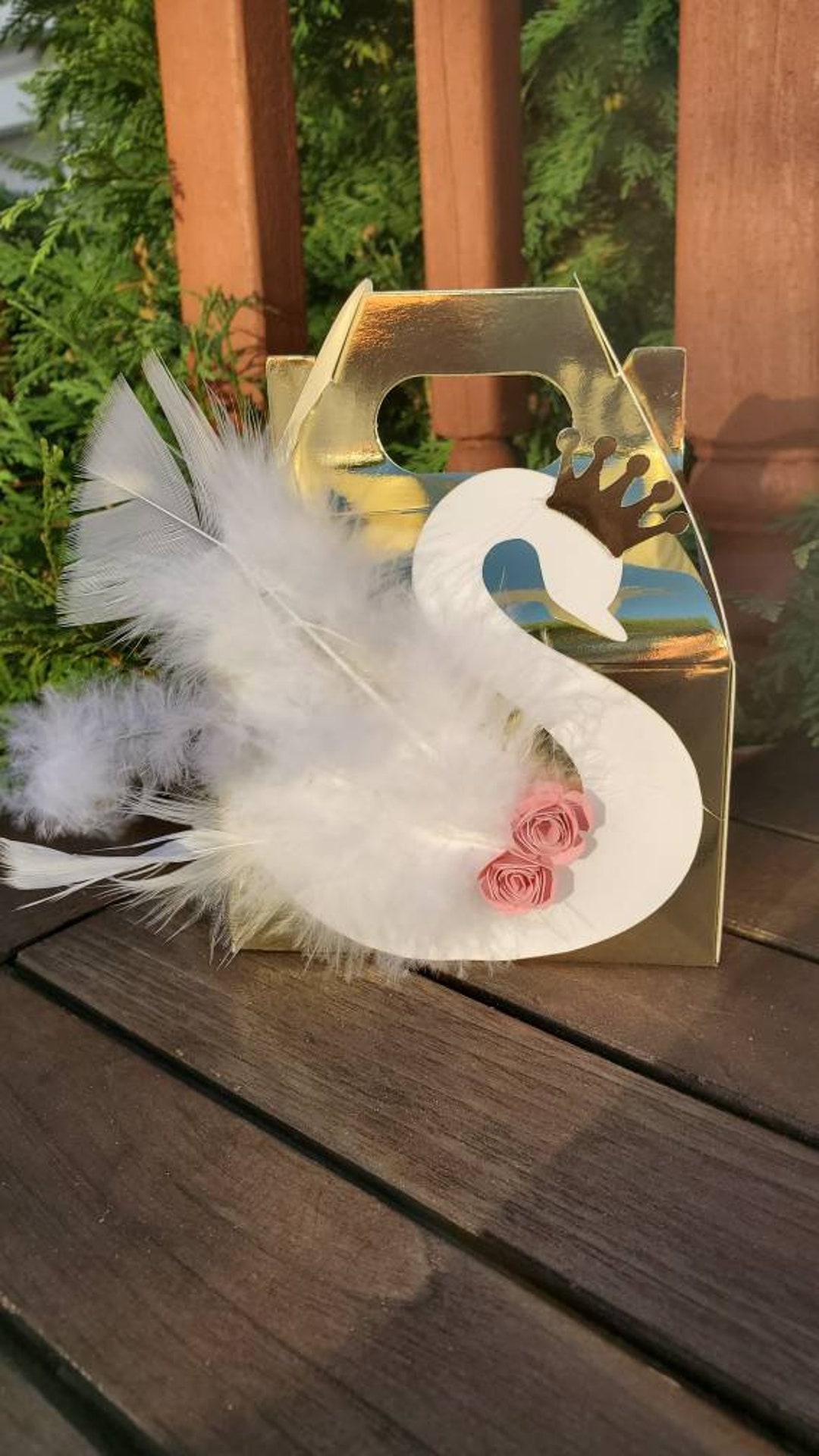 Swan Party Favor Box, Swan Goody Box, Swan Treat Box, Swan Sweet ...