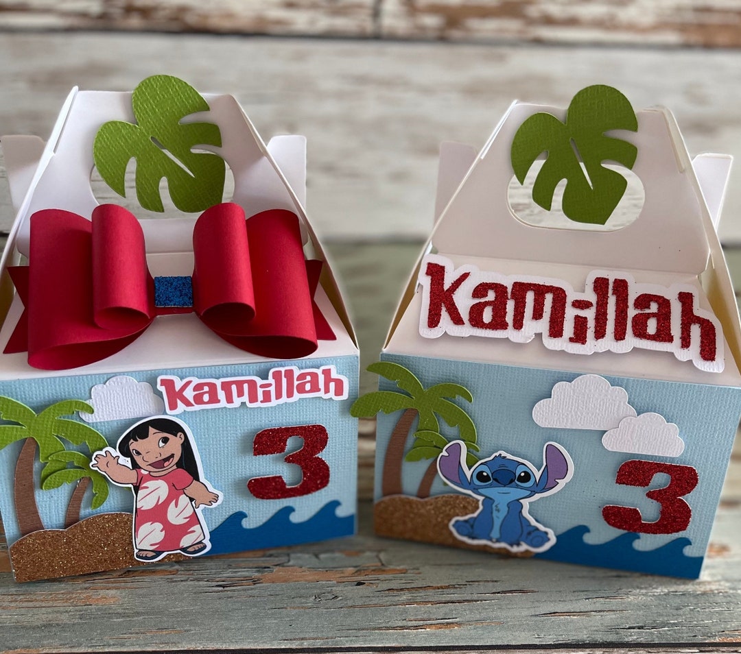 Lilo and Stitch Birthday Box, Lilo and Stitch Party Favor Box, Lilo and ...