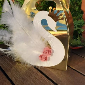 Swan Party Favor Box, Swan Goody Box, Swan Treat Box, Swan Sweet ...