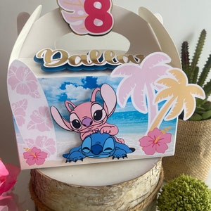 Stitch and Angel Party Favor Box, Stitch Party Favor Box, Stitch and ...