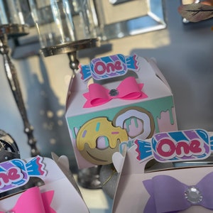 Donuts Birthday Party Favor, Donuts Treat Box, Donuts Party Decoration ...