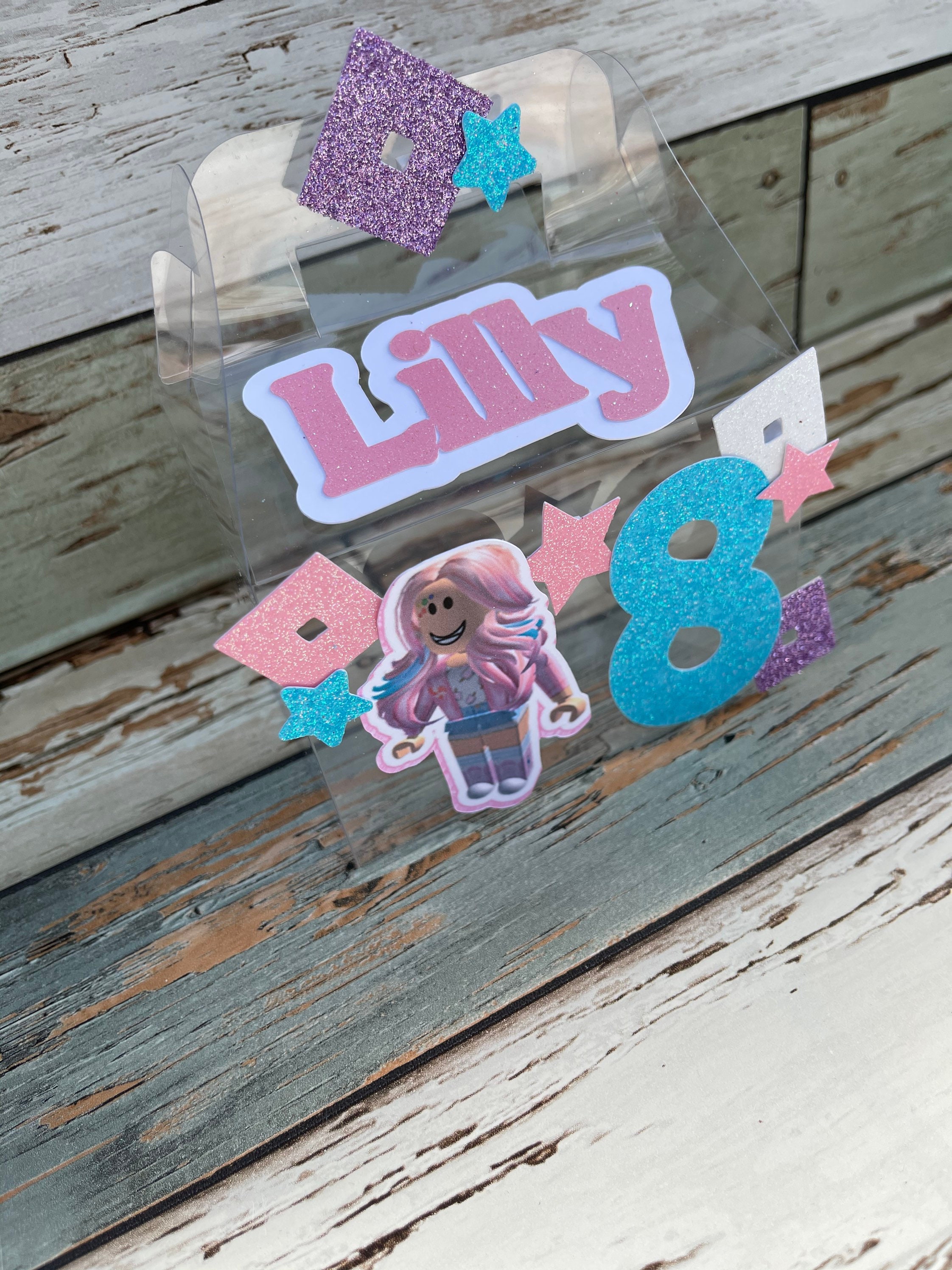 Girl Roblox party favor box Girl roblox party girl roblox | Etsy