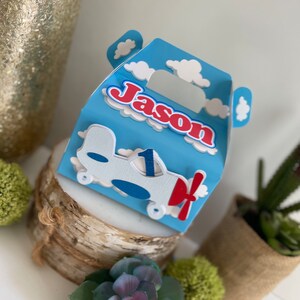 Airplane Party Favor Box, Airplane Birthday Theme, Airplane Goody Bag ...