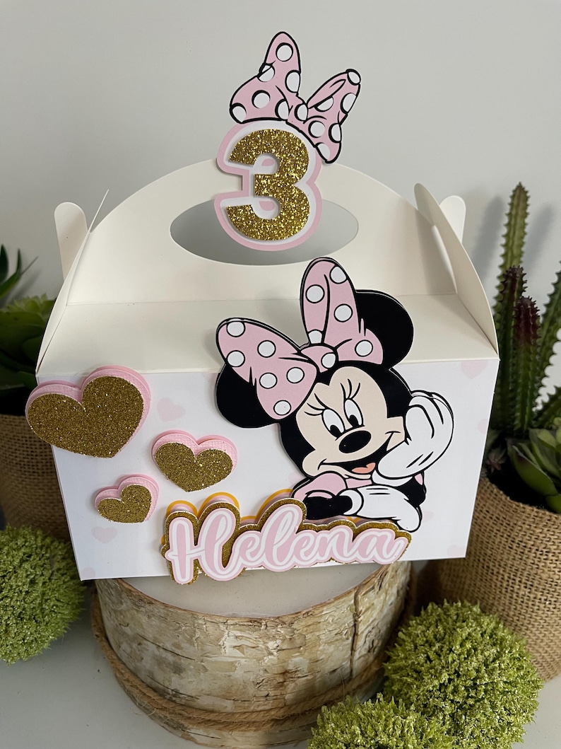 Minnie Party Favor Box, Minnie Goody Bags, Minnie Twodler Birthday ...