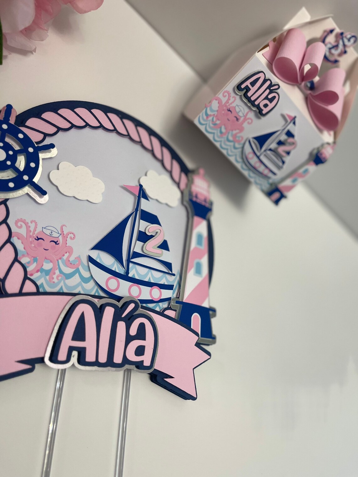 Nautical Cake Topper Sailor Cake Topper Girls Nautical Cake - Etsy