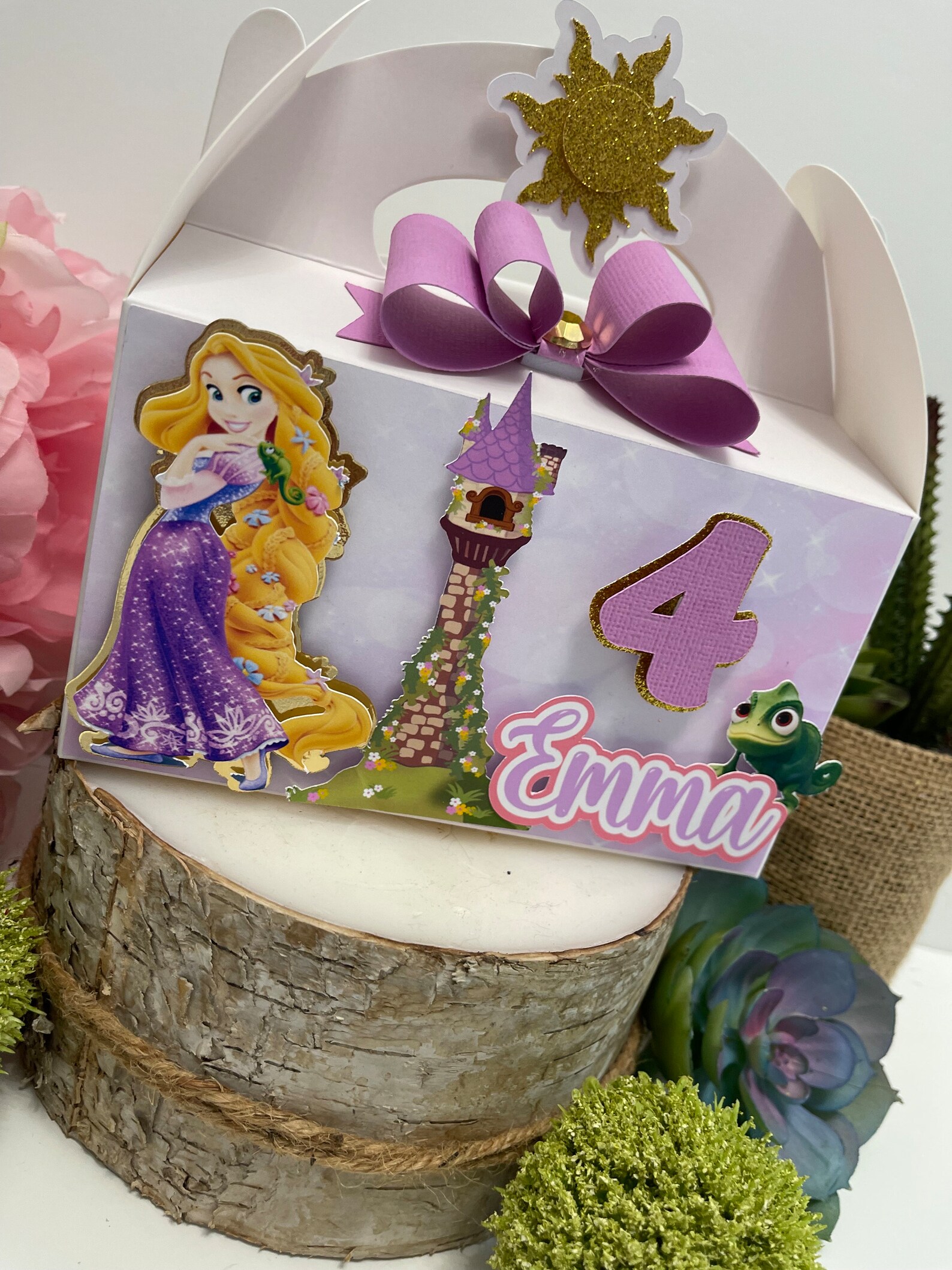 Rapunzel Party Favor Box, Rapunzel Birthday Decorations, Rapunzel Party ...
