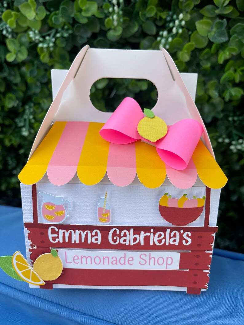Lemonade Party Favor Box Lemon Party Theme Lemon Birthday - Etsy
