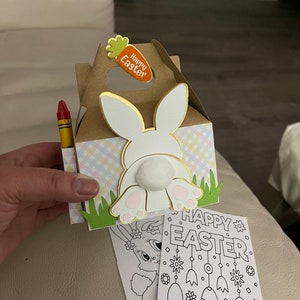 Bunny Activities Box, Bunny Coloring Box, Easter Party Favor Box ...