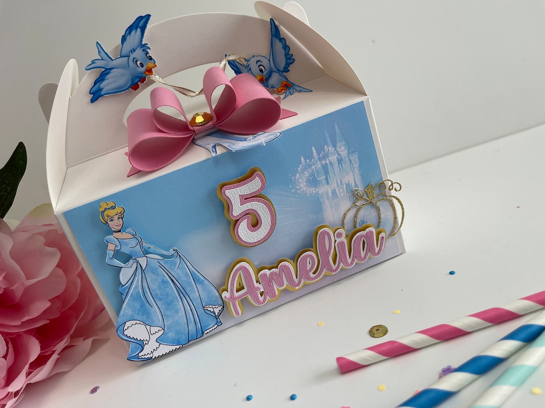 Cinderella Party Favor Box, Cinderella Birthday Decorations, Cinderella ...