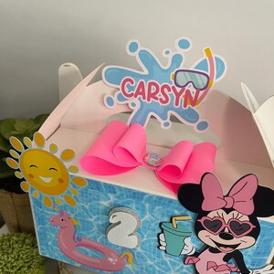 Minnie Swimming Party Fav, Minnie Pool Party Birthday, Minnie Summer ...