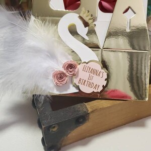 Swan Party Favor Box, Swan Goody Box, Swan Treat Box, Swan Sweet ...