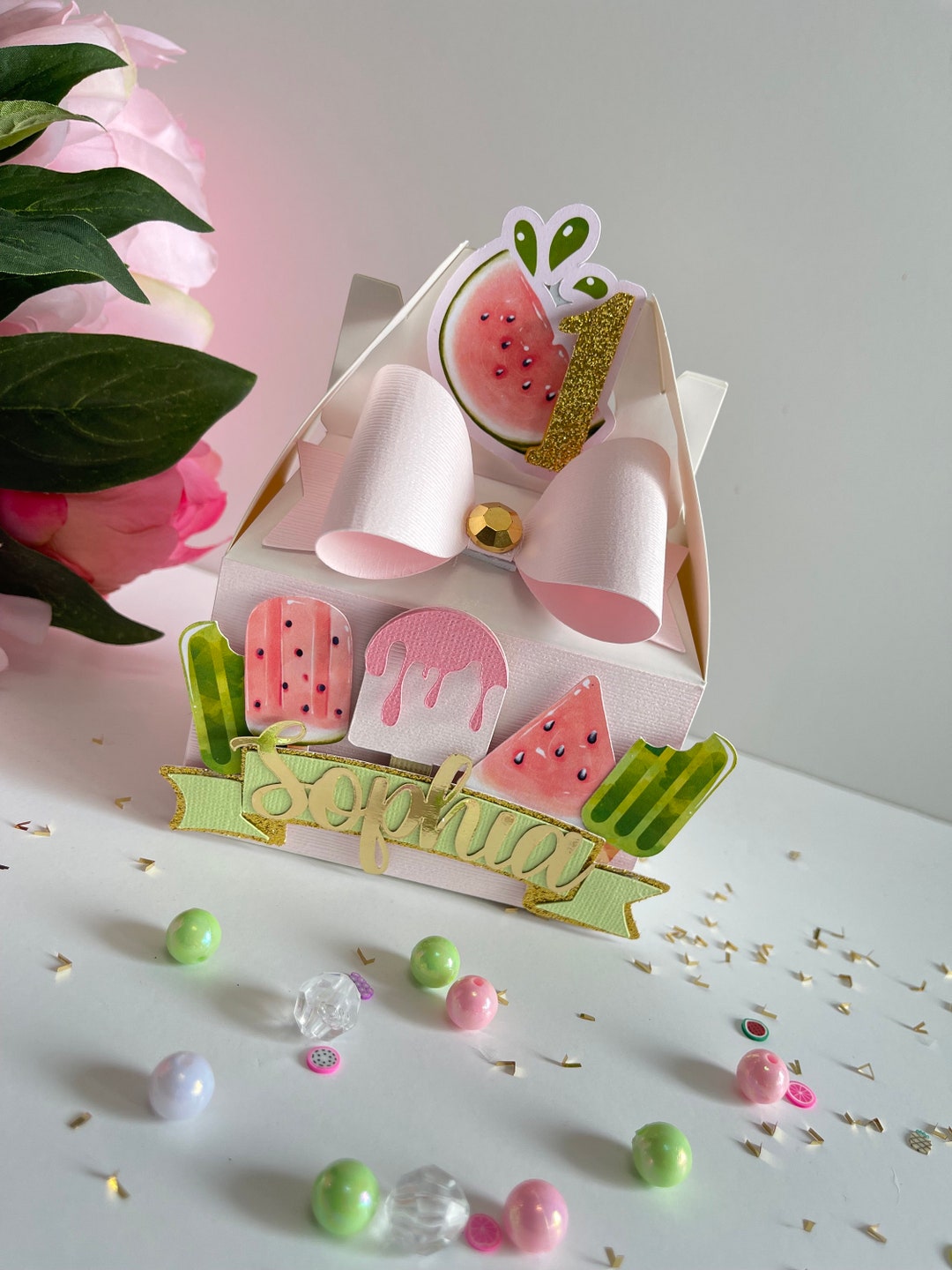 Watermelon Goody Bag, Watermelon Party Favor Box, Watermelon Birthday ...