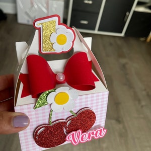 Cherry Party Favor Box, Cherry Birthday Decorations, Cherry Birthday ...