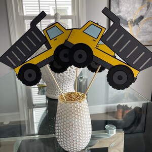 Construction Truck Cutouts, Construction Truck Party Decorations, Truck ...