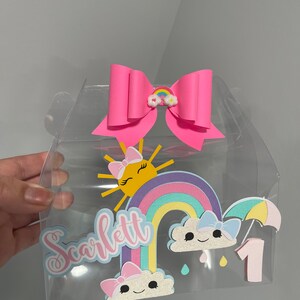 Rainbow Party Favor Box, Sunshine Party Favor, Rainbow Treat Box ...