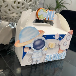 Astronaut Party Favor Box, Astronaut Birthday Theme, Astronaut Birthday ...