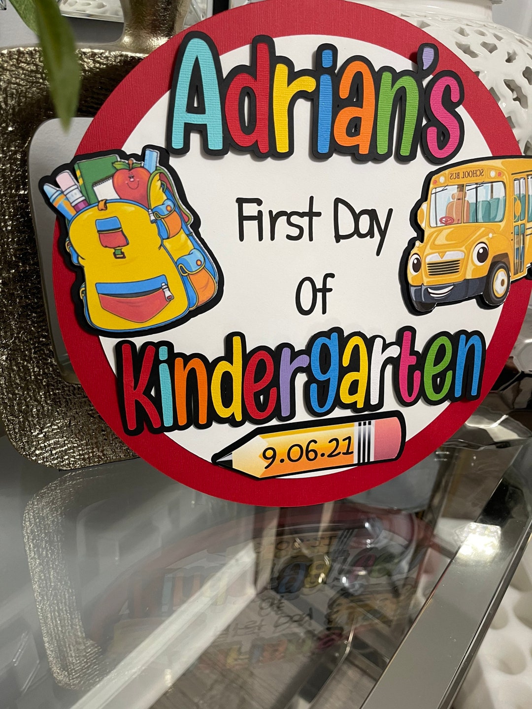 First Day of School Sign School Sign Kindergarten Sign Pre-school Sign ...
