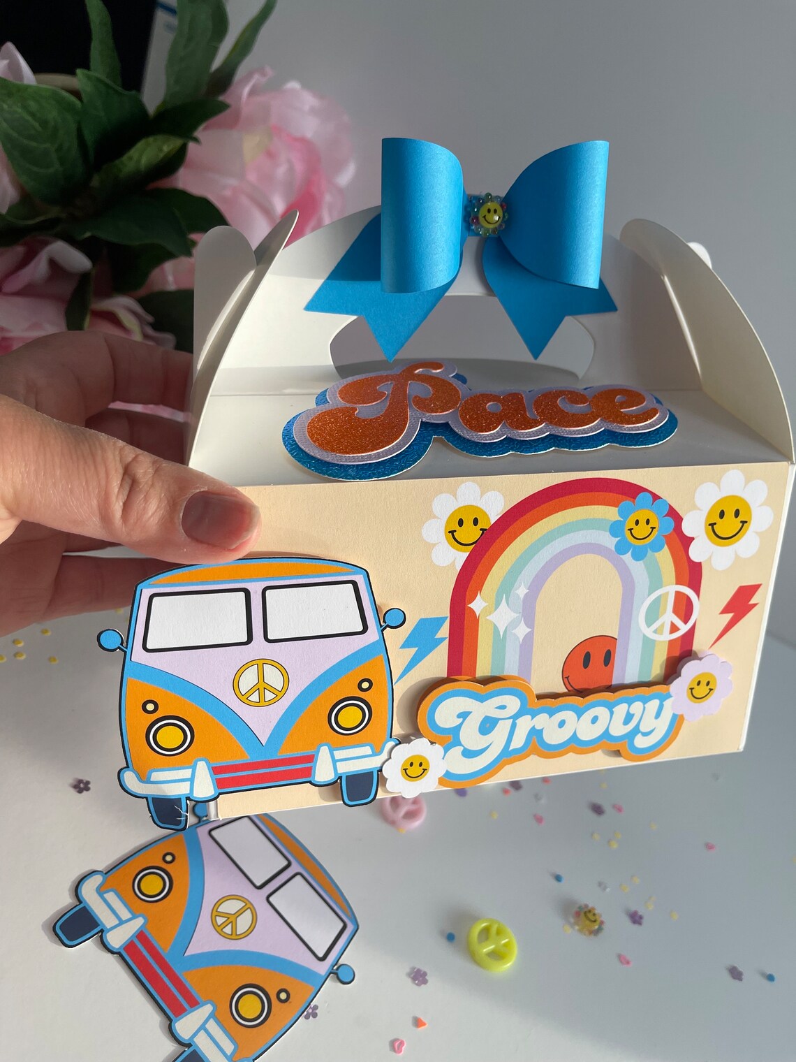 Groovy Party Favor Box Groovy Treat Box Two Groovy Birthday - Etsy