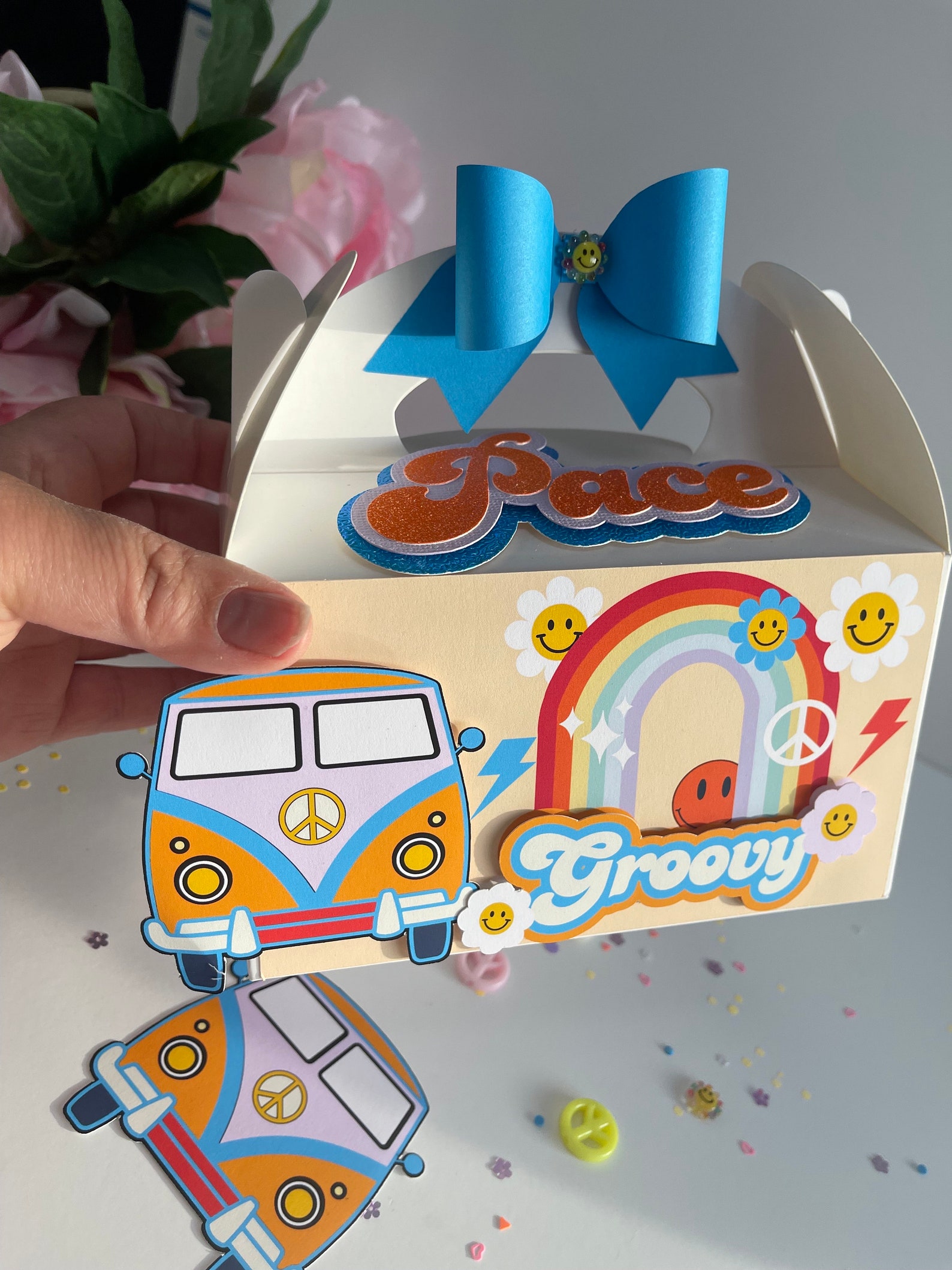 Groovy Party Favor Box Groovy Treat Box Two Groovy Birthday - Etsy