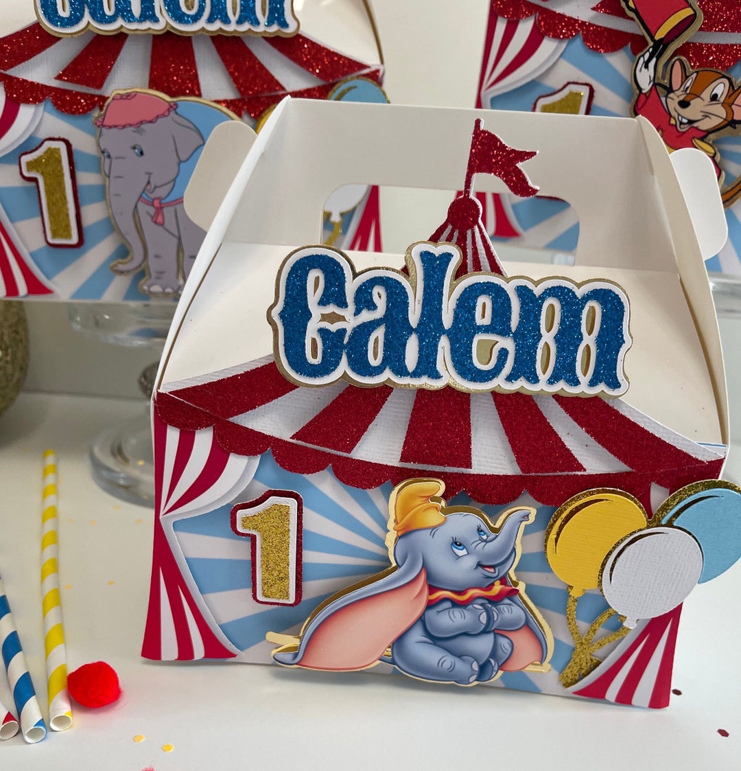 Dumbo Party Favor Box, Dumbo Birthday Theme, Dumbo Birthday Decorations ...