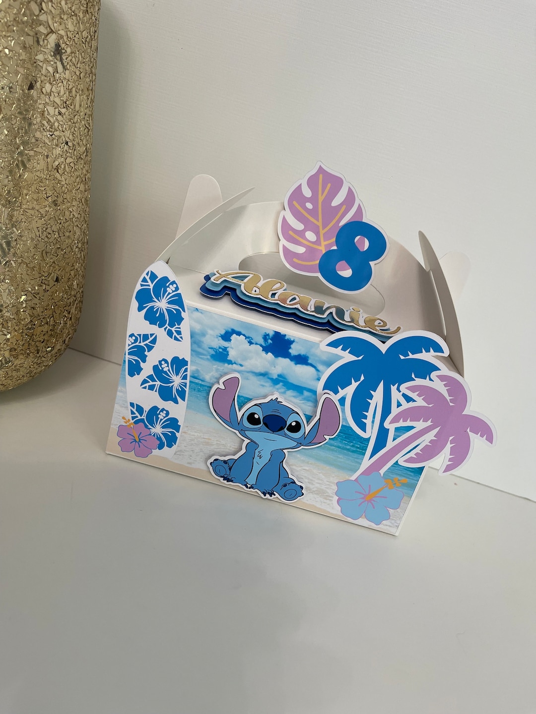 Stitch Party Favor Box, Stitch Party Favor Box, Stitch Birthday ...