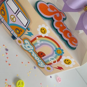 Groovy Party Favor Box, Groovy Treat Box, Two Groovy Birthday, One ...