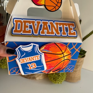 Basketball Party Favor Box, Basketball Treat Box, Basketball Birthday ...