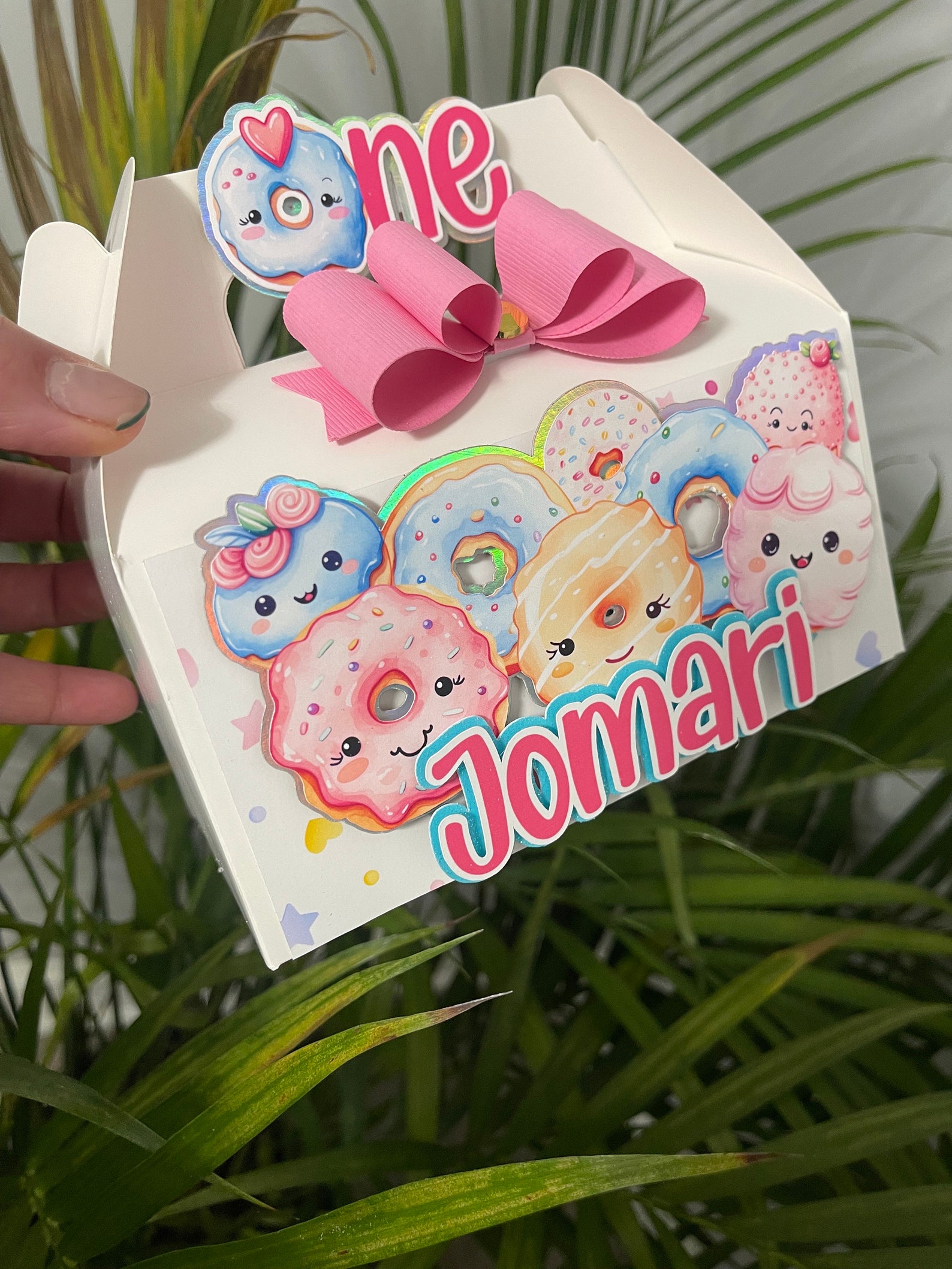 Donut Party Favor Box, Donut Birthday Theme, Donut Birthday Decoration ...