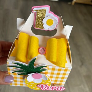 Pineapple Party Favor Box, Pineapple Birthday Theme, Pineapple Birthday ...